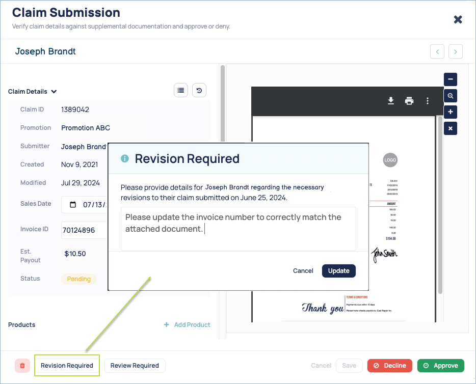 Revision Required for Claims – Dash Solutions